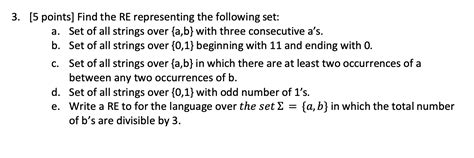 Solved Find The Re Representing The Following Seta ﻿set Of