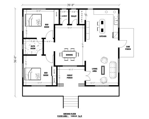 Custom Modern House Plans 2 Bedroom And 1 1 2 Bathroom With Etsy Canada