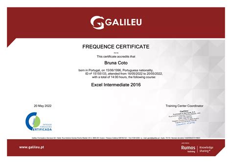 Certificate Excel Intermediate PPT
