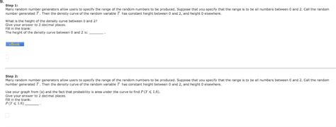 Solved 9 Step 1 Many Random Number Generators Allow Users