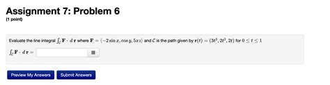 Solved Assignment Problem Point Evaluate The Line Chegg