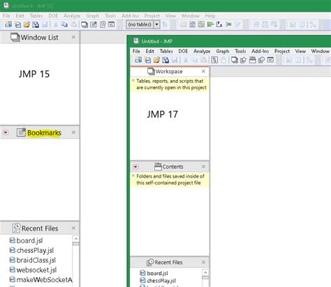 Solved Whats The Difference Between Bookmarks And Contents In Projects Jmp User Community
