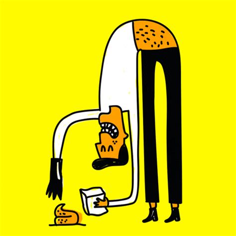 Animated Bent Man Pointing At Dog Poop 