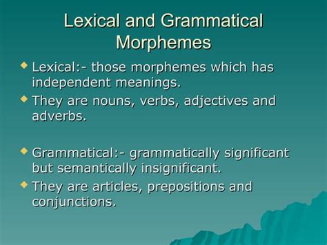 Introduction To Morphology And The Classification Of Morphemes PPT