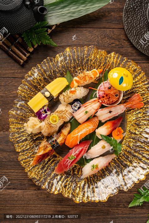 综合寿司拼盘 日韩料理 食品餐饮 摄影 汇图网www huitu