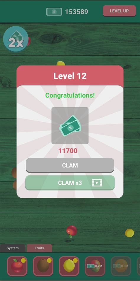 idle fruit clicker game unity complete admob ios android by darsan1991