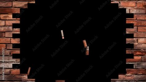 Exploding Bricks Animation An Animated Video Of Bricks Exploding Outward Vídeo Do Stock