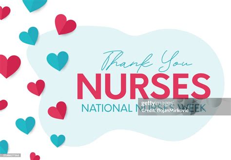 Thank You Nurses National Nurses Week Card Vector High Res Vector