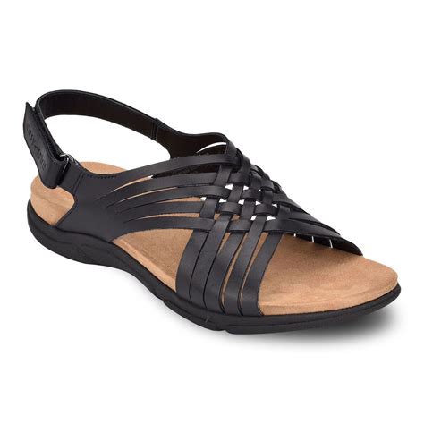 Easy Spirit Womens Mar Leather Slingback Flat Sandals