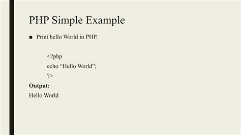 Introduction To Php Pdf