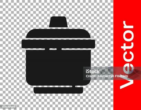 투명 한 배경에 격리 된 검은 요리 냄비 아이콘입니다 끓이거나 음식 기호를 스튜 벡터 일러스트레이션 가정 생활에 대한 스톡 벡터 아트 및 기타 이미지 Istock