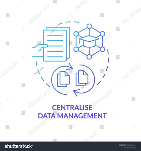 Centralise Data Management Blue Gradient Concept Stock Vector Royalty Free 2271933441