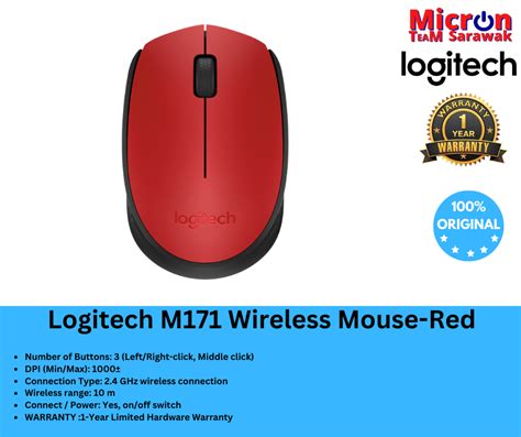 Logitech M Wireless Mouse Grey Red Blue Logitech M Wireless Mouse Grey Red Blue