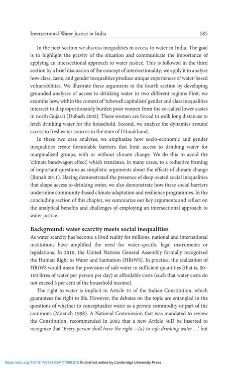 Solution Intersectional Water Justice In India At The Confluence Of Gender Caste And Climate