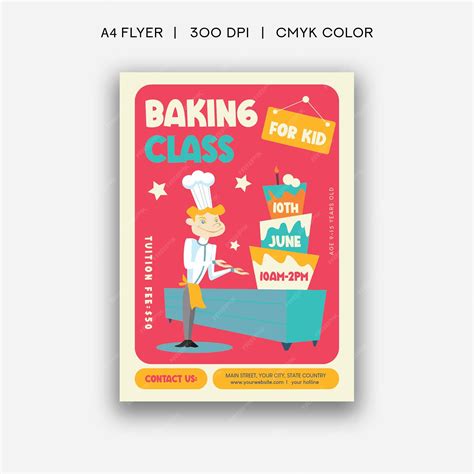 Premium Psd Baking Class Flyer