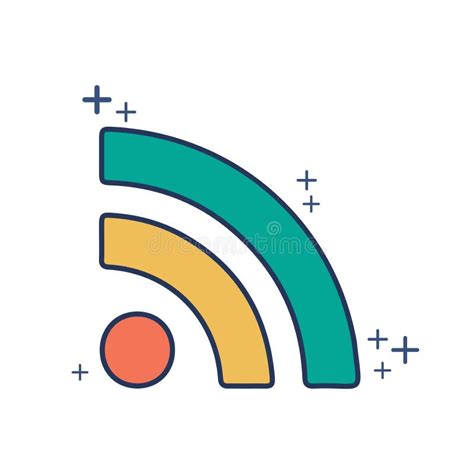 Wifi Icon Vector Illustration Glyph Style Design With Color And Plus