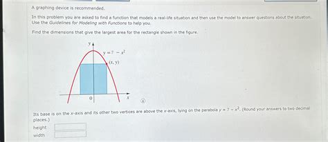 Solved A Graphing Device Is Recommendedin This Problem You