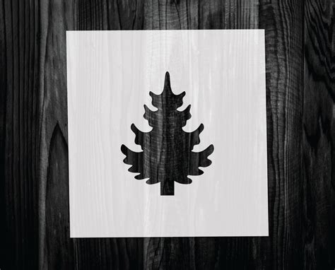 Pine Tree Stencil Mylar Reusable Stencil Stencil Fast Shipping Etsy