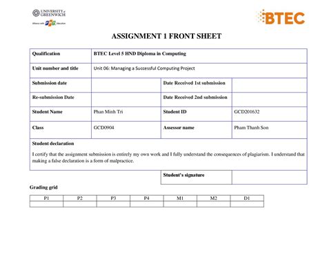 Managing A Successful Computing Research Project Assignment 1