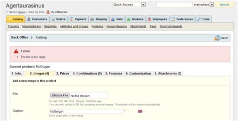 Error 1 The File Is Too Large Configuring And Using Prestashop Prestashop Forums