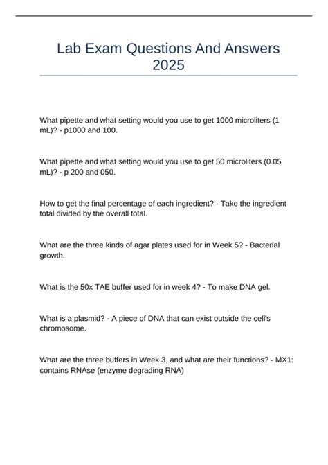 Lab Exam Questions And Answers 2025 Lab Stuvia Us