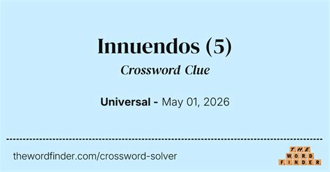 Innuendos — Crossword Clue