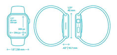 Apple Watch Series 7 - 45 mm Dimensions & Drawings | Dimensions.com