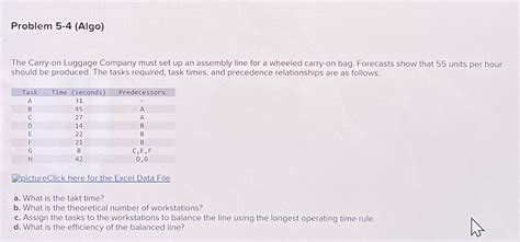 solved problem 5 4 algo the carry on luggage company must