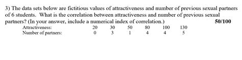 Solved The Data Sets Below Are Fictitious Values Of Chegg Com