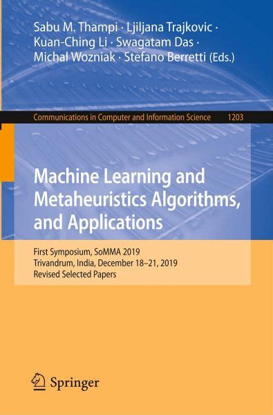 machine learning and metaheuristics algorithms and applications