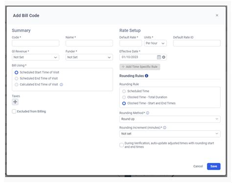 How Do I Create Rounding Rules For Bill Codes And Pay Codes Alayacare