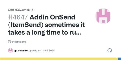 Addin Onsend Itemsend Sometimes It Takes A Long Time To Run More