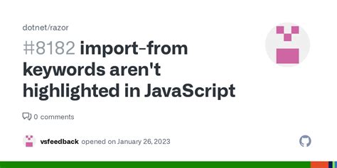 Import From Keywords Arent Highlighted In Javascript · Issue 8182