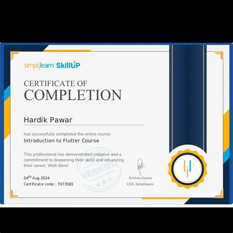 Flutter Certification Mobiledevelopment Appdevelopment