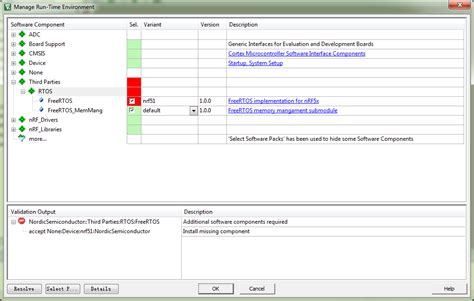Example Blinkyfreertos Install Missing Compoment Nordic Qanda Nordic Devzone Nordic Devzone