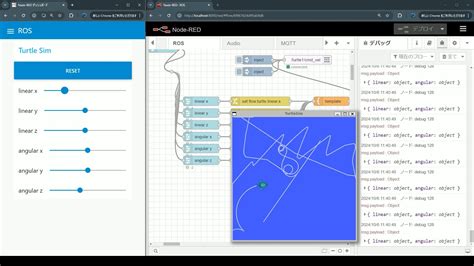 Ros1を使ってみる その1（turtlesim、node Red） 趣味的ロボット研究所