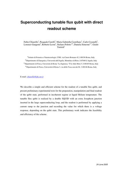 Pdf Superconducting Tunable Flux Qubit With Direct Readout Scheme