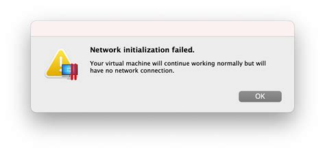 Parallels Network Initialization Failed Your Virtual Machine Will Continue Working Normally