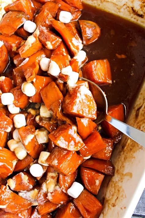 Candied Sweet Potatoes With Marshmallows The Two Bite Club