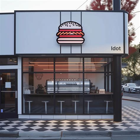 𝗗𝗲𝘀𝗶𝗴𝗻𝗲𝗱 𝗯𝘆 𝗜𝗱𝗼𝘁 Hamburger Restaurant Facade Concept Interior 상업공간인테리어 식당인테리어 햄버거맛집 컨셉인테리어
