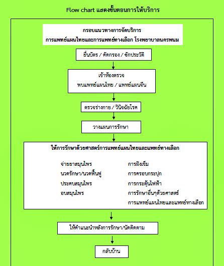 กรอบแนวทางการให้บริการการแพทย์แผนไท โรงพยาบาลการแพทย์แผนไทยและการแพทย์ทางเลือก ในสังกัด