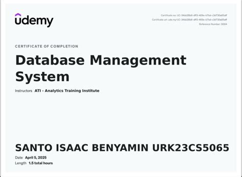 Databasemanagement Sql Dbms Udemylearningapp Learningjourney Santo Isaac Benyamin