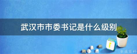 武汉市市委书记是什么级别 业百科