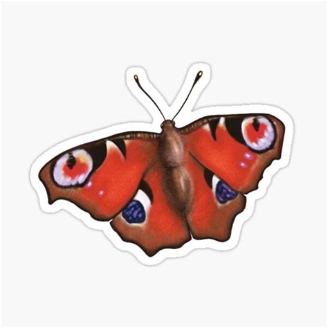 Red Butterfly Sticker For Sale By Folgorite Redbubble