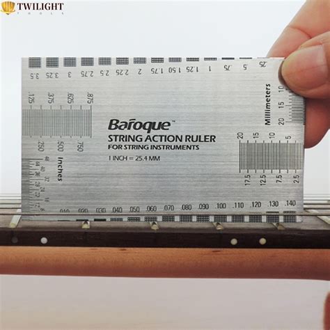 Twi String Gauge ไม้บรรทัดท่องเที่ยว Setup กีตาร์วัดส้อมเบส Luthier เครื่องมือ Shopee Thailand