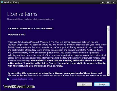 Install Windows Upgrade TweakHound