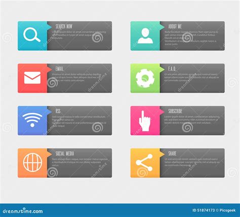 Web Buttons Stock Vector Illustration Of Vector Buttons 51874173