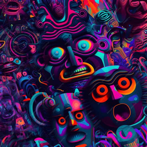 Premium Photo Abstract Colorful Fluorescent Neon Psychedelic