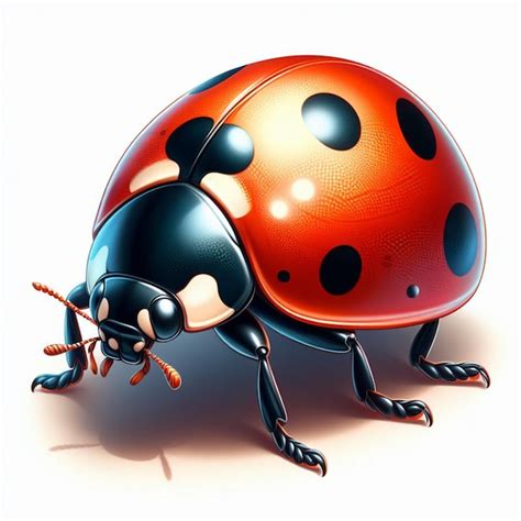 Векторная мультфильмная иллюстрация ледибуга Премиум Ai сгенерированный вектор