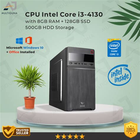 Jual CPU PC Komputer Intel Core I3 Gen 4 RAM 8GB SSD Rakitan Office Kab Tangerang Afwal